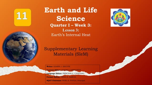 L3 EARTH'S INTERNAL HEAT.pptx | Geology | Science
