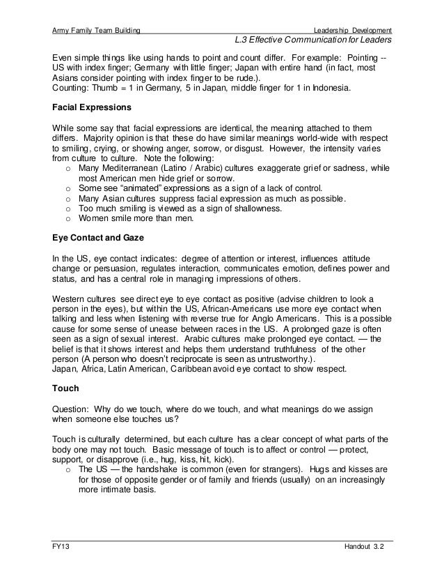 Effective Communication for Leaders (handouts)