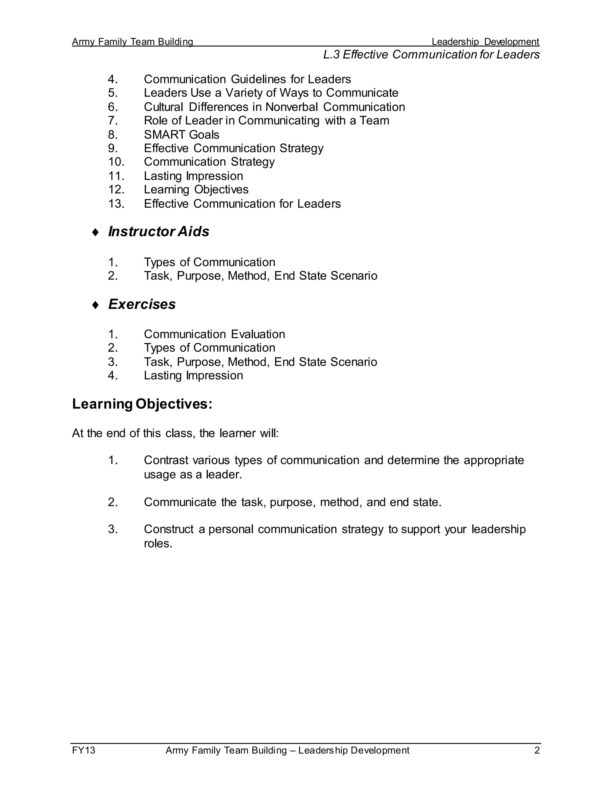 Effective Communication for Leaders (script) | DOCX