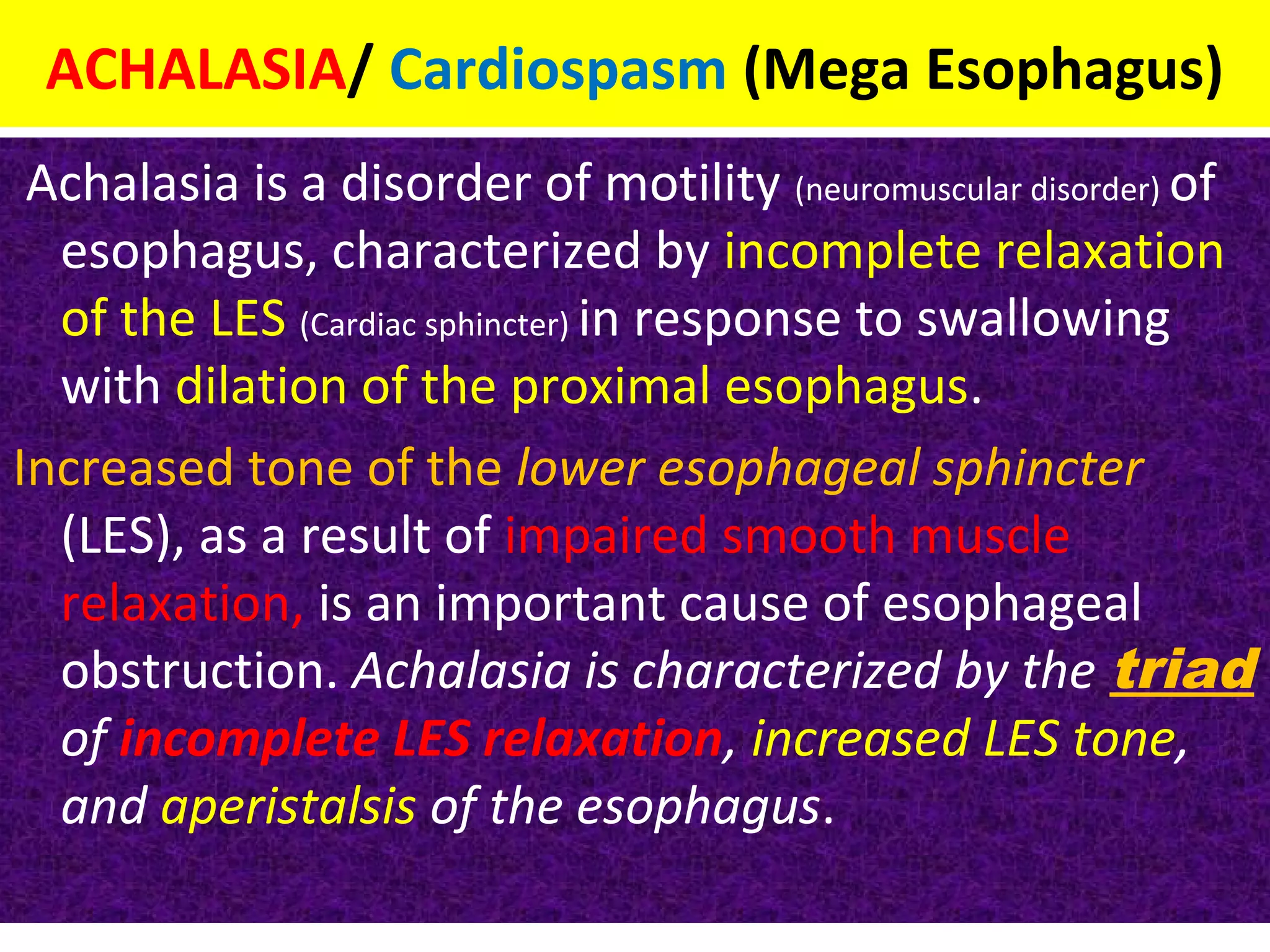 Esophageal disorders | PPT