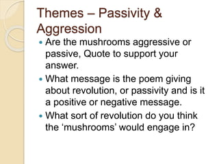 Mushrooms Sylvia Plath | PPTX