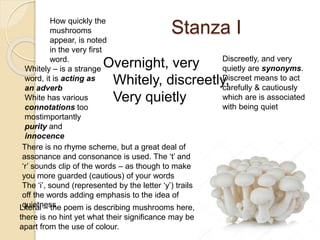 Mushrooms Sylvia Plath | PPTX