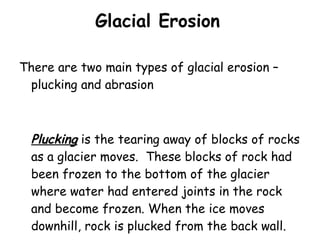 L3 Glaciation Processes | PPT | Geology | Science