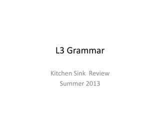 L3 grammar big review | PPTX