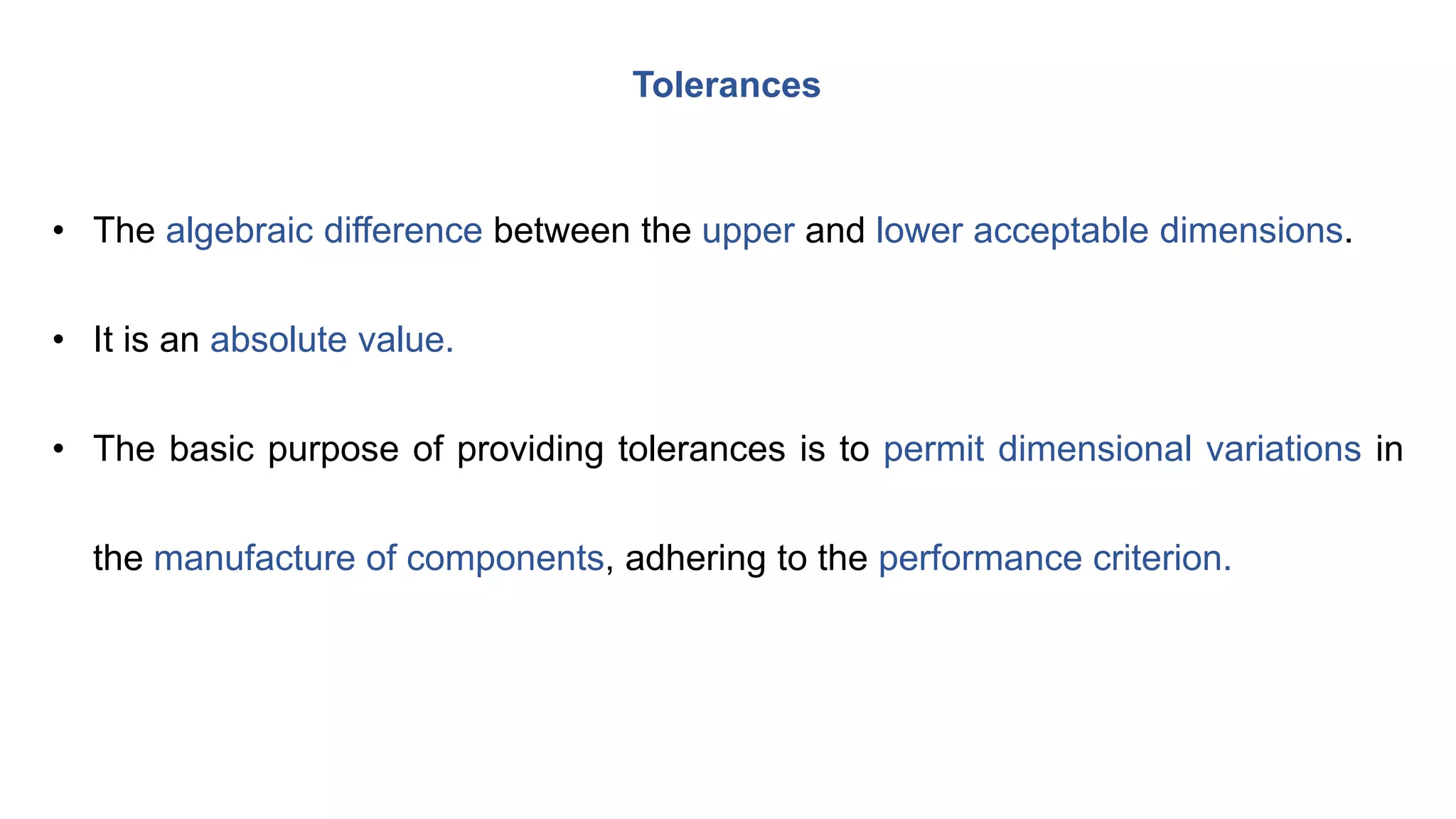 Limits, fits and tolerances | PPTX