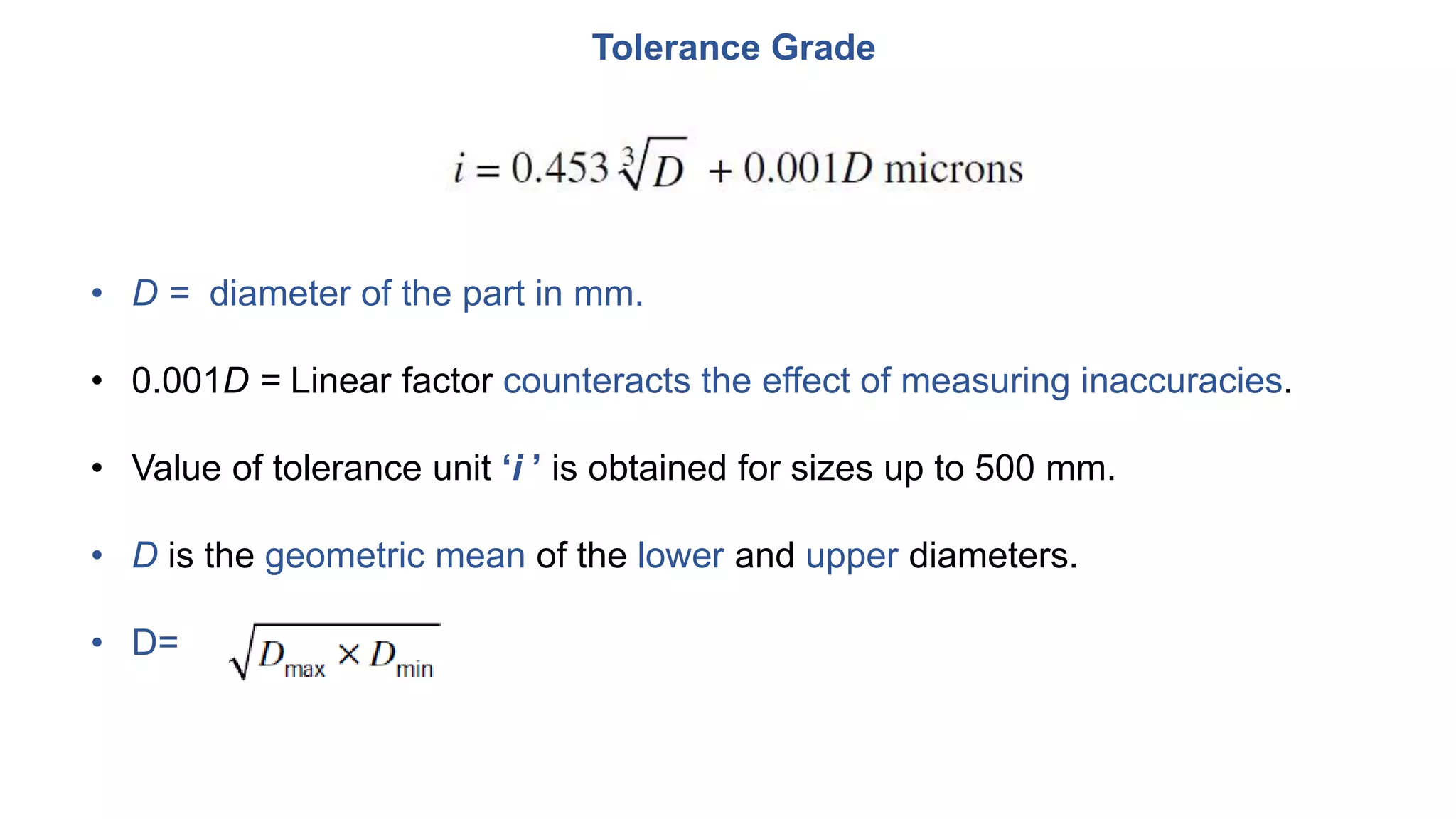 Limits, fits and tolerances | PPTX