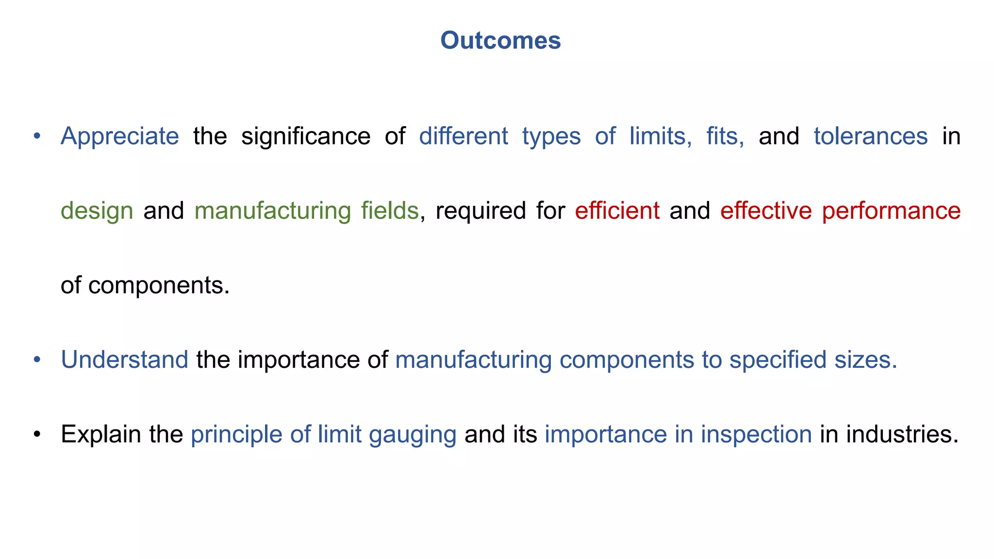 Limits, fits and tolerances | PPTX