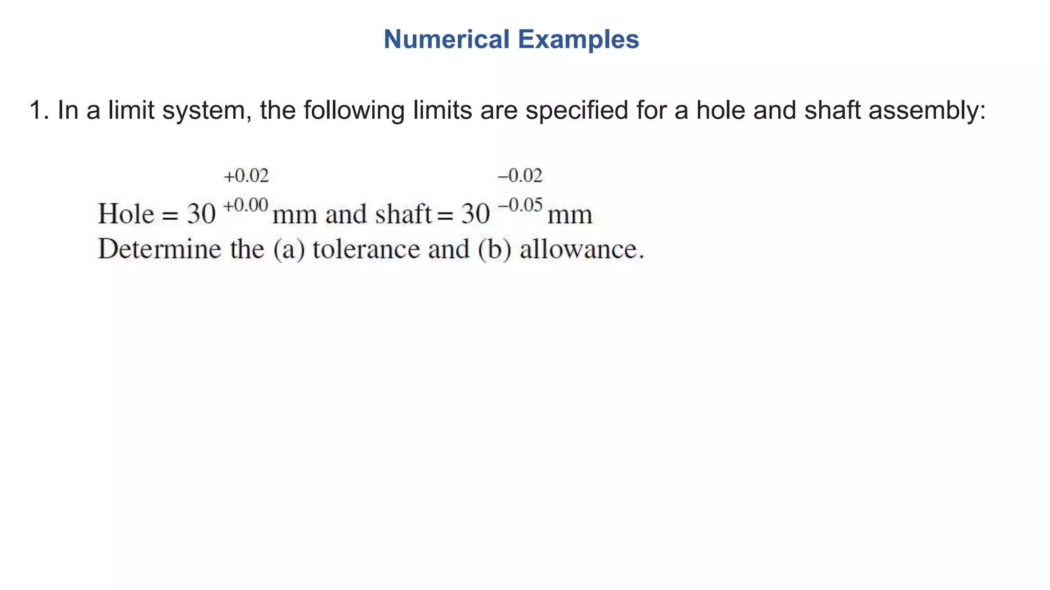 Limits, fits and tolerances | PPTX