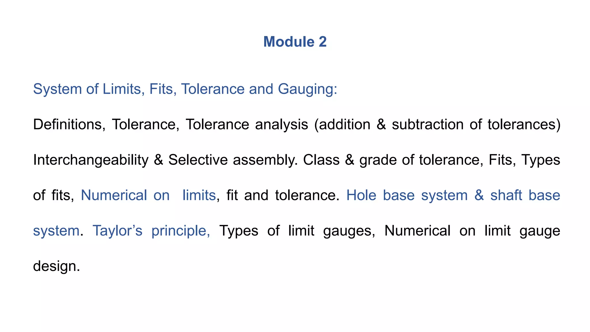 Limits, fits and tolerances | PPTX
