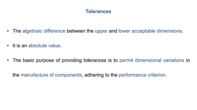 Limits, fits and tolerances | PPTX