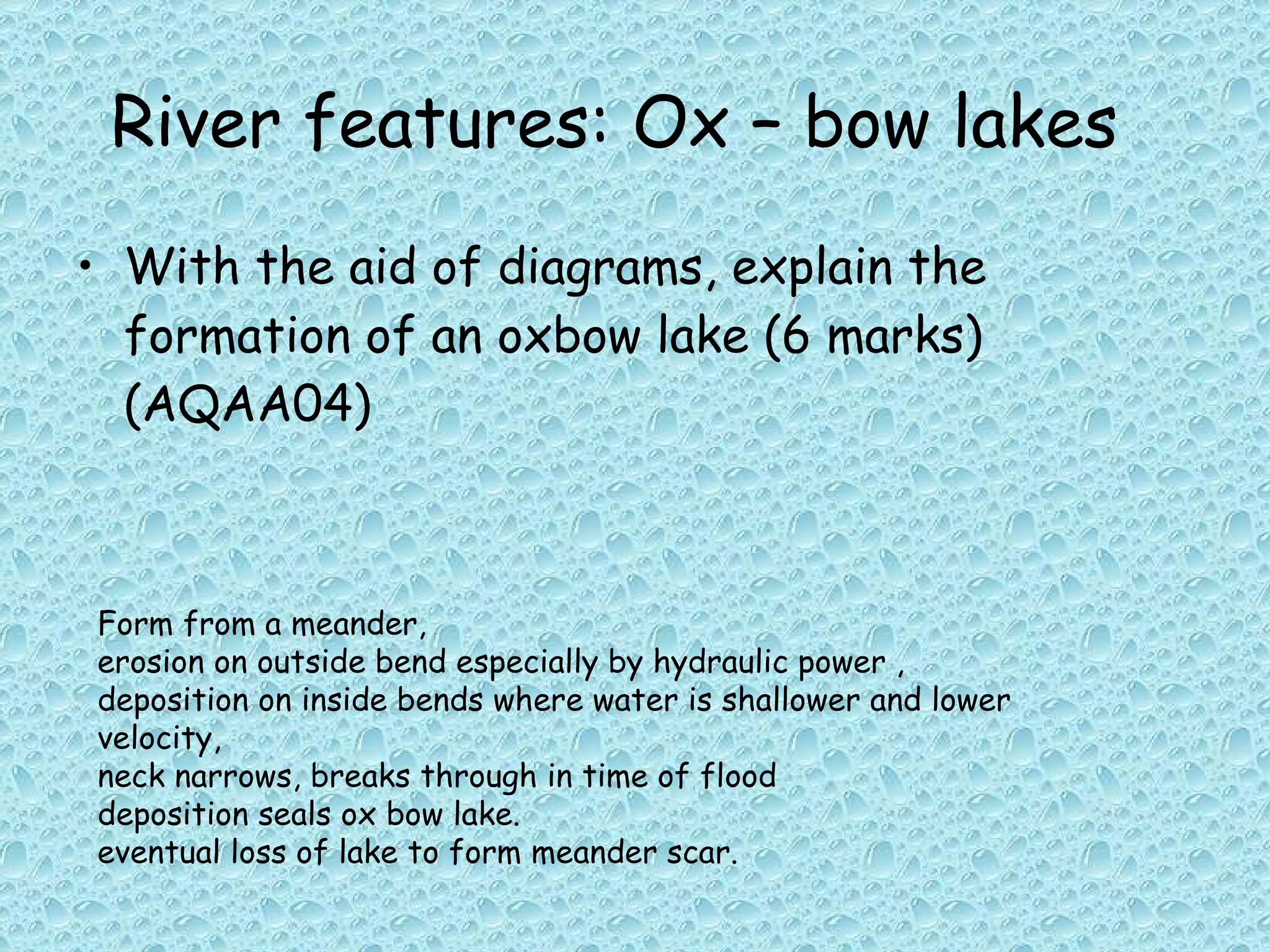 L3 Meanders And Ox Bow Lakes Bv | PPT