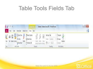 L3 ms access 2010 interface | PPTX