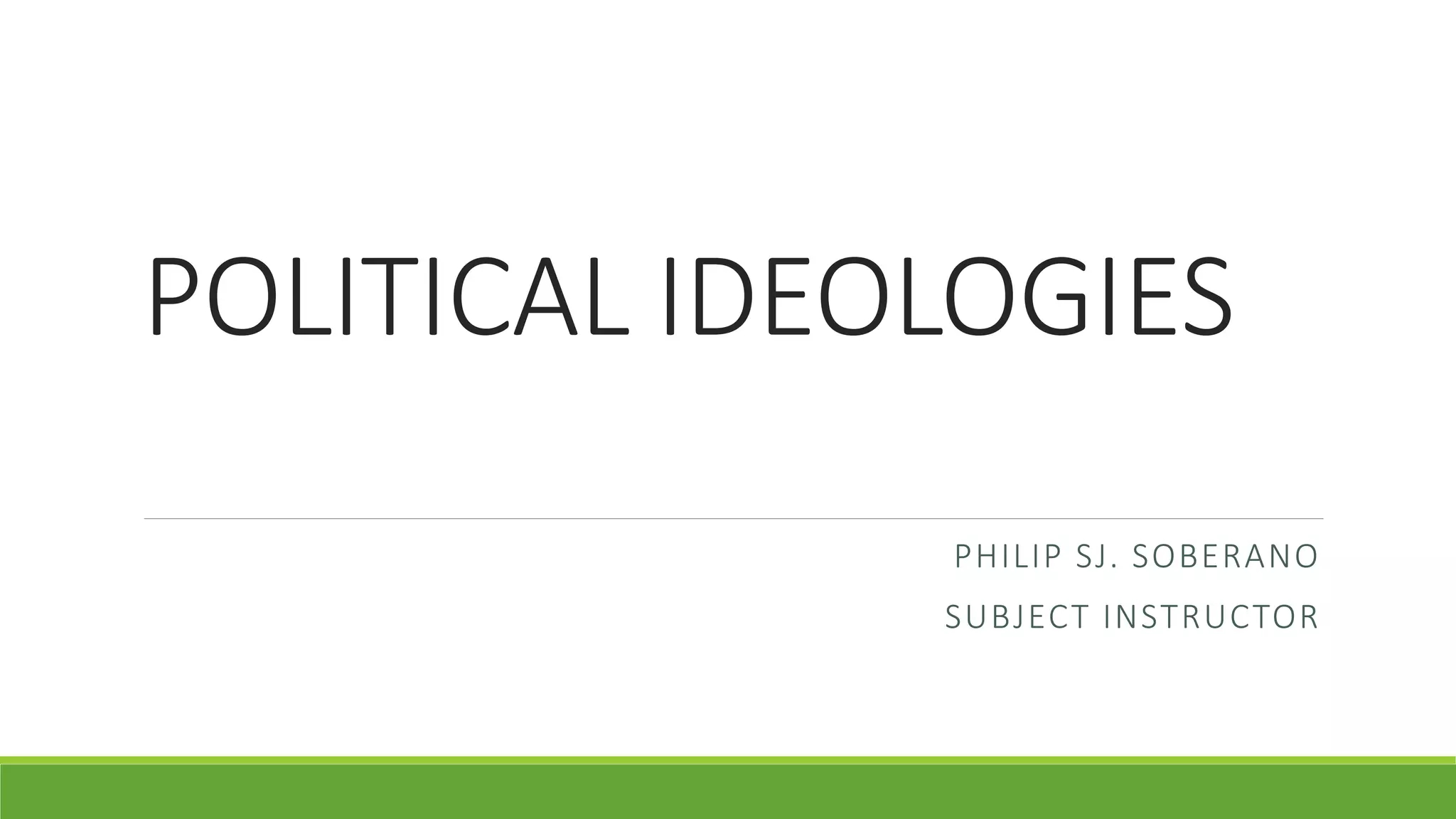 L3 political ideologies | PPTX