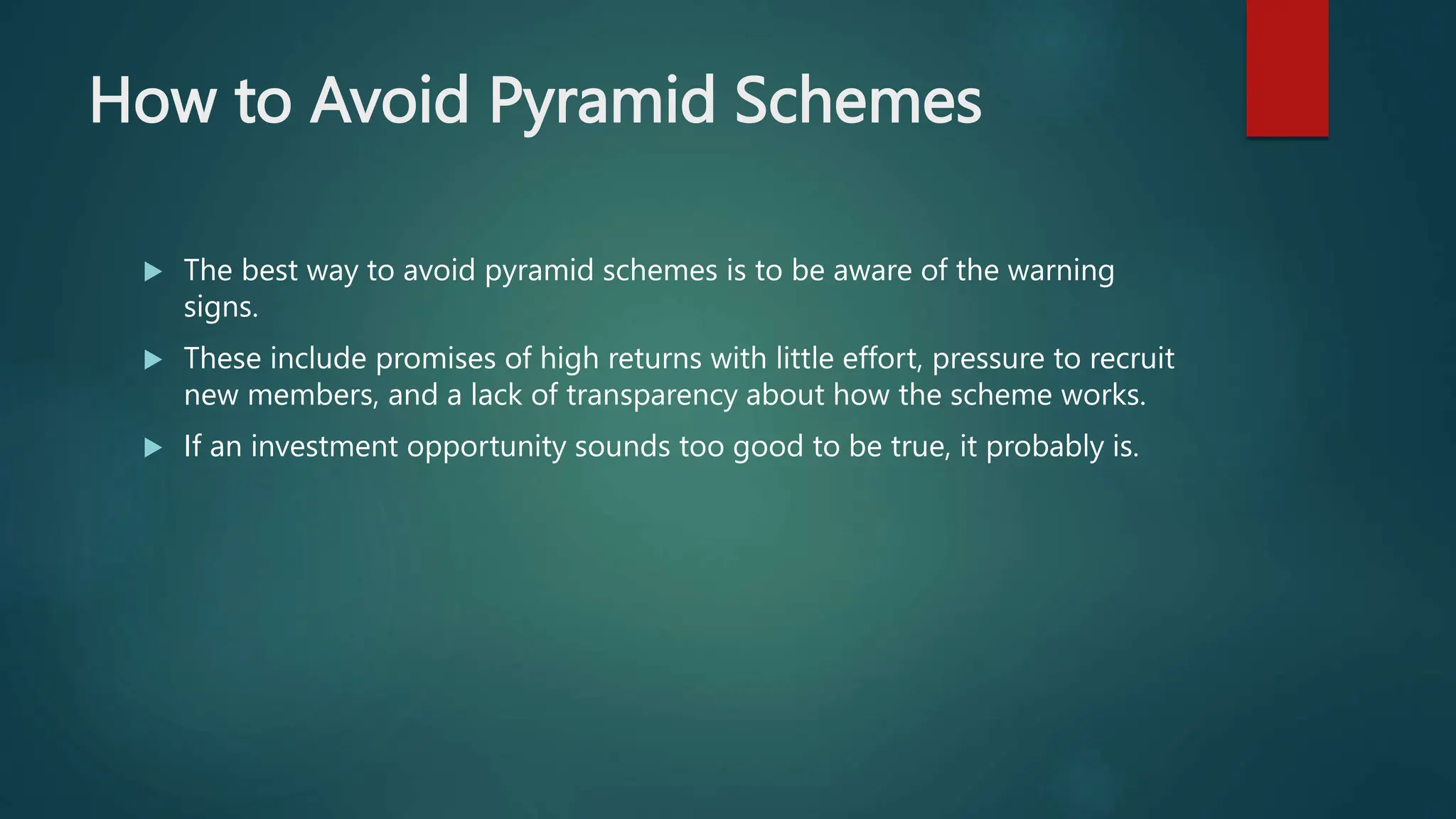 L3 Pyramid Schemes a way to identify thempptx | PPTX