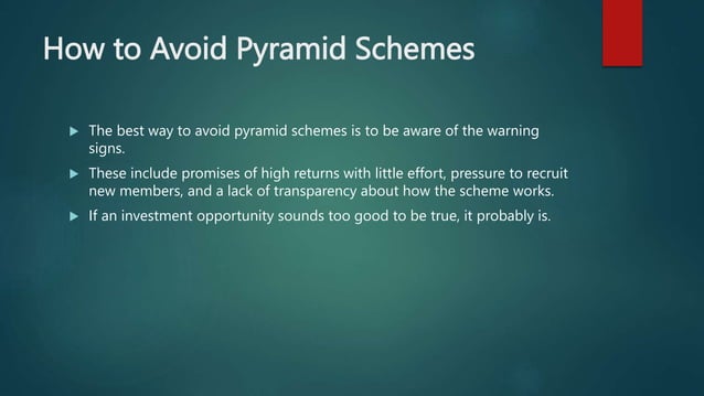 L3 Pyramid Schemes a way to identify thempptx | PPTX