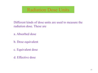 L3 radiation, radioactivity and dose units | PPT