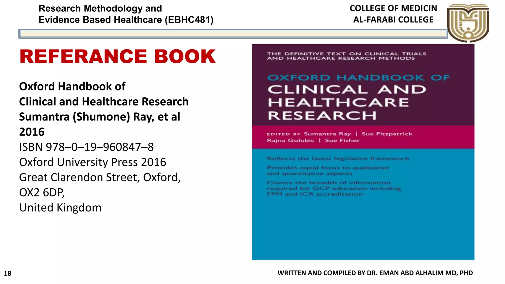 Different Types of health research | PPTX