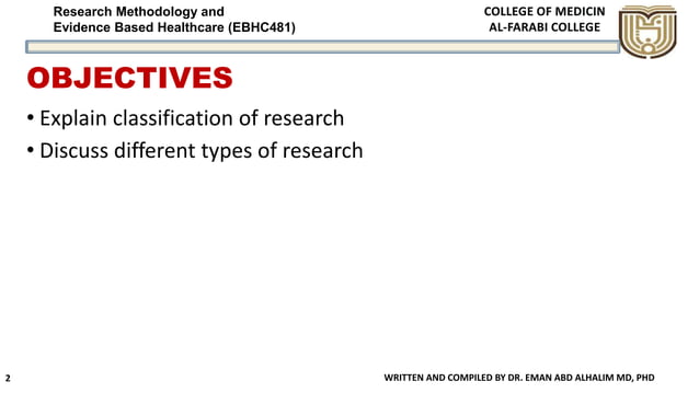 Different Types of health research | PPTX