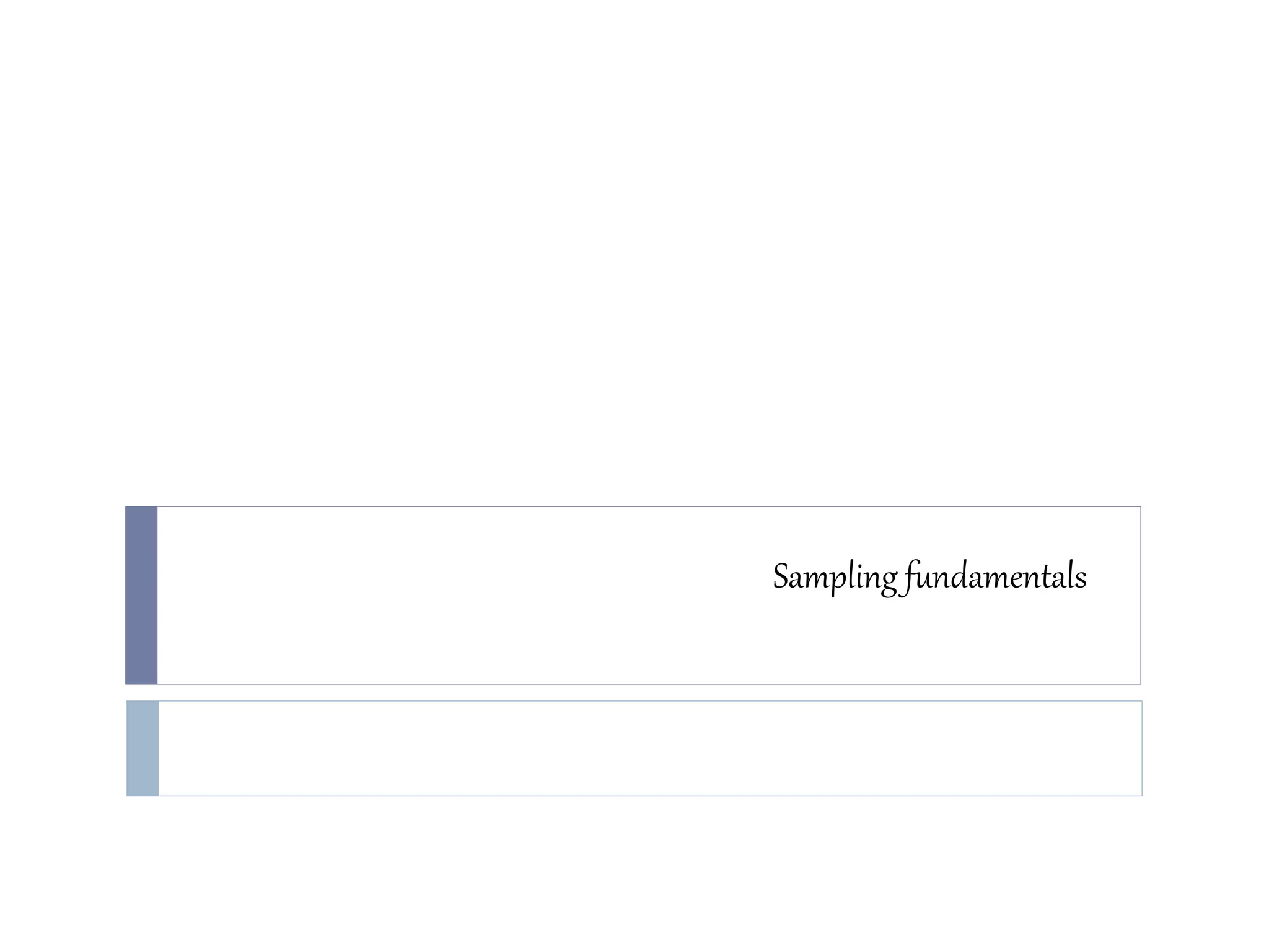 L3 sampling fundamentals and estimation | PPTX