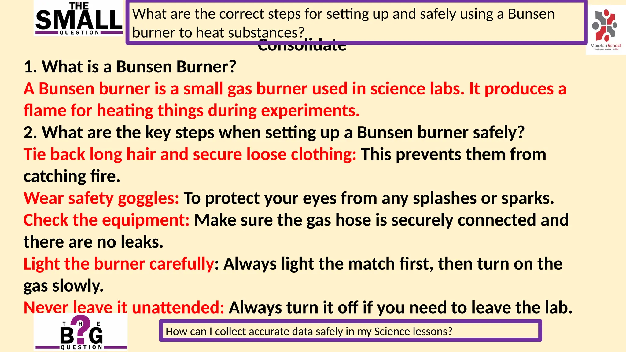 L3 The Bunsen Burner for the science lab | PPTX