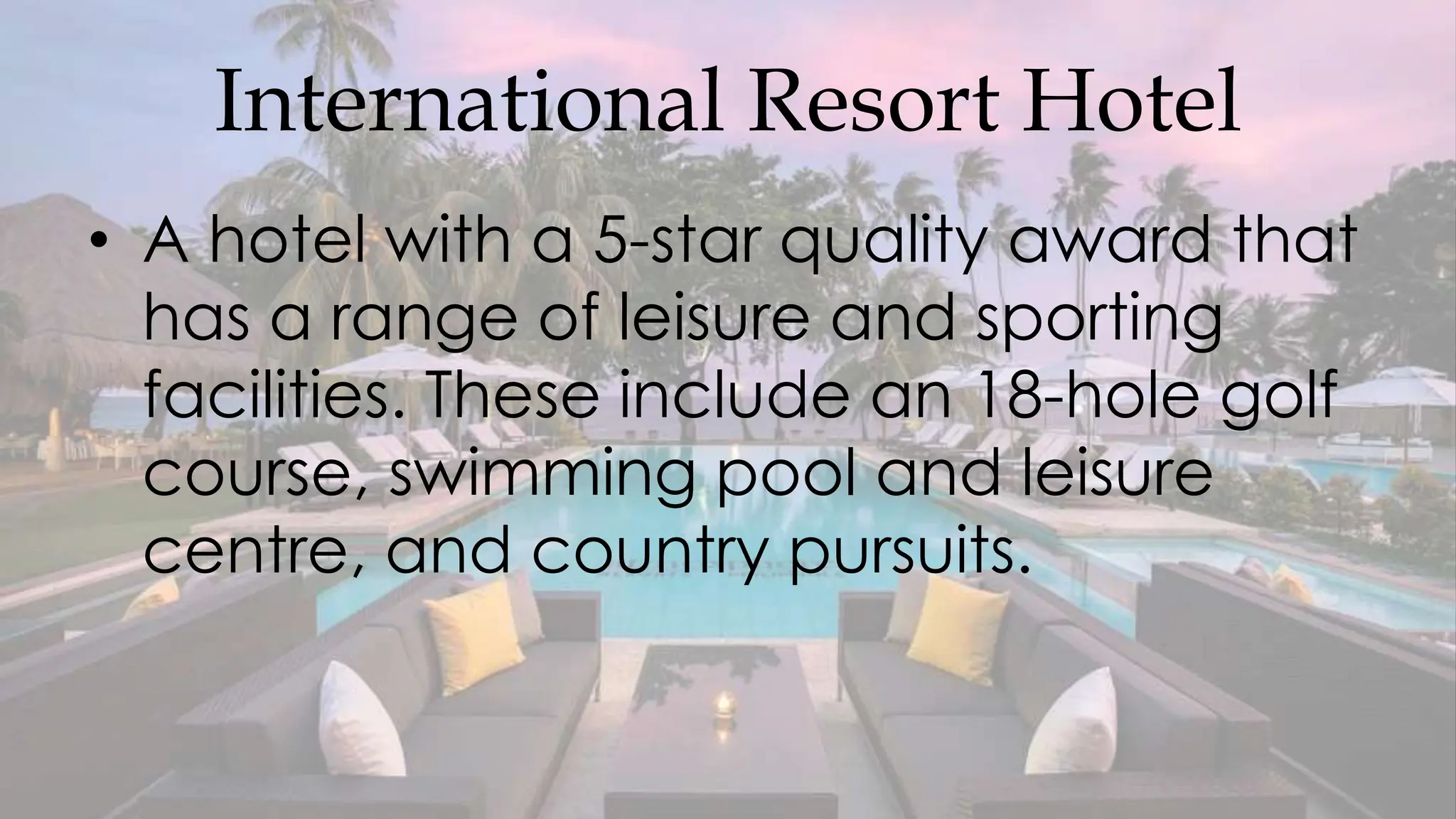 Types of Lodging Accommodations - Tourism & Hospitality Industry | PDF