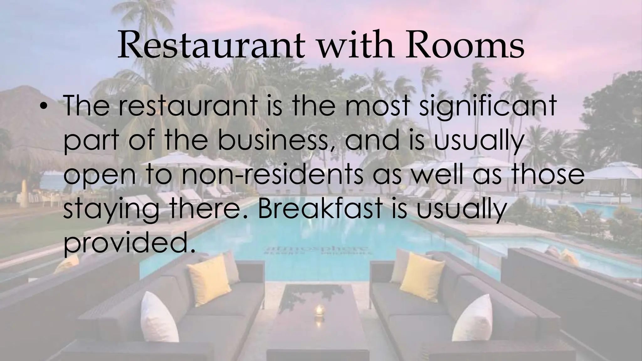Types of Lodging Accommodations - Tourism & Hospitality Industry | PDF
