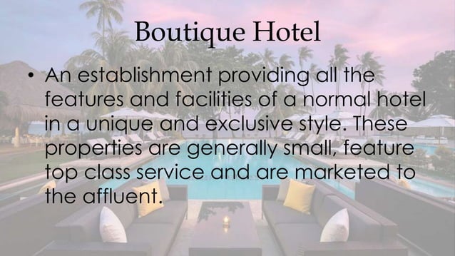 Types of Lodging Accommodations - Tourism & Hospitality Industry | PDF