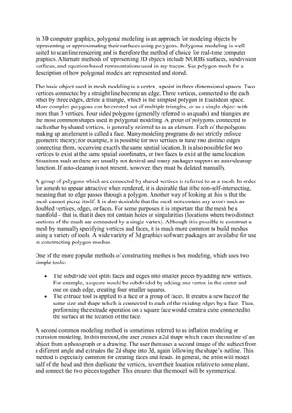 L3 u66 modelling 3 d the basics task 1 research | DOCX | 3-D Graphics ...