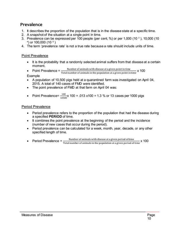 Quantifying Disease Occurrence | PDF