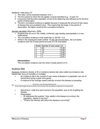 Quantifying Disease Occurrence | PDF