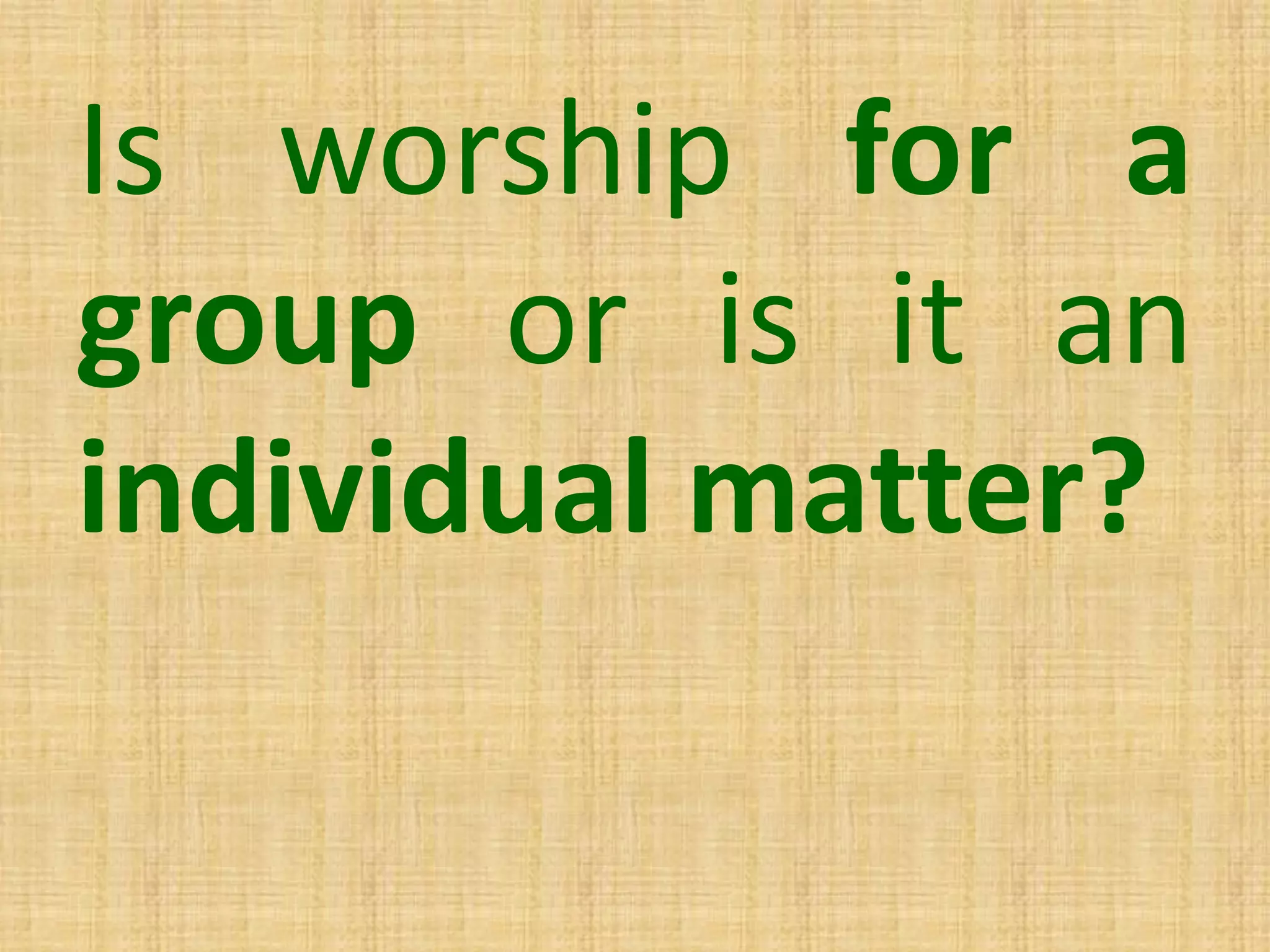 Worship Lesson 3 | PDF