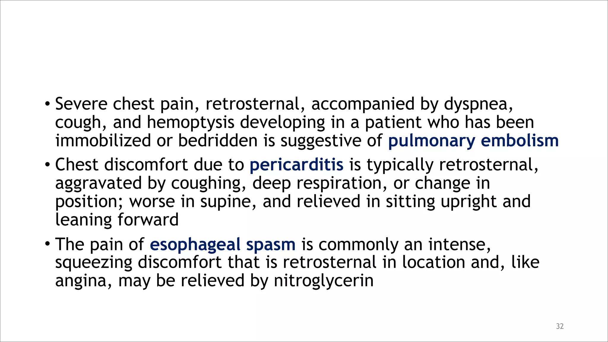 L4.approach to chest pain | PDF