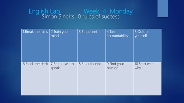 L4. english lab week 4 monday | PPTX