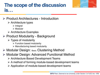 L4 2-2-types of modularity of prod archi | PPTX