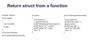 Structures - C Programming - Union - Basic Programming | PPT