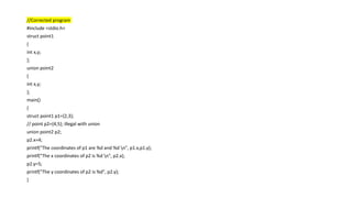 Structures - C Programming - Union - Basic Programming | PPT