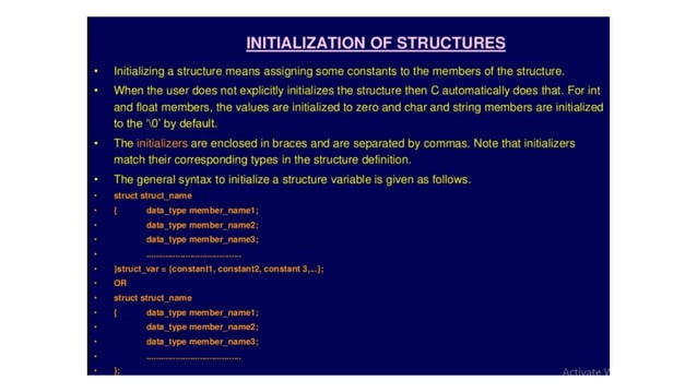 Structures - C Programming - Union - Basic Programming | PPT