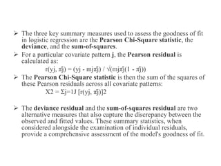 binary logistic assessment methods and strategies | PPT