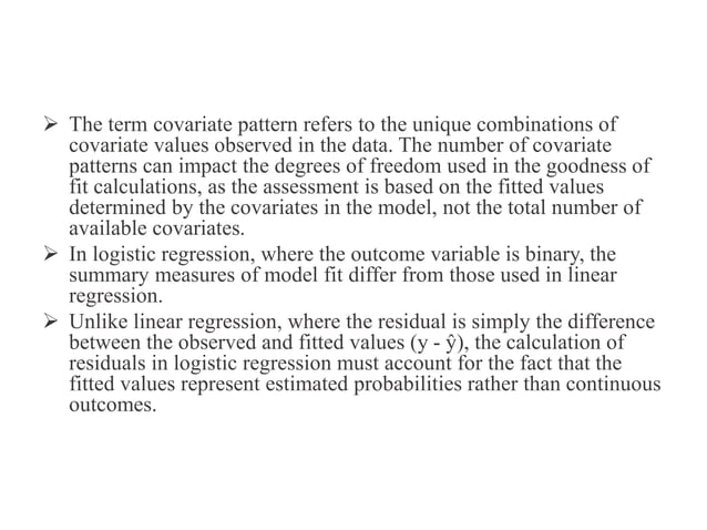 binary logistic assessment methods and strategies | PPT