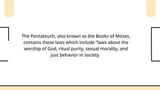 lesson 4 laws of moses and messages of the prophets | PPTX