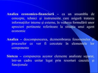 Analiza economico-financiara | PPT