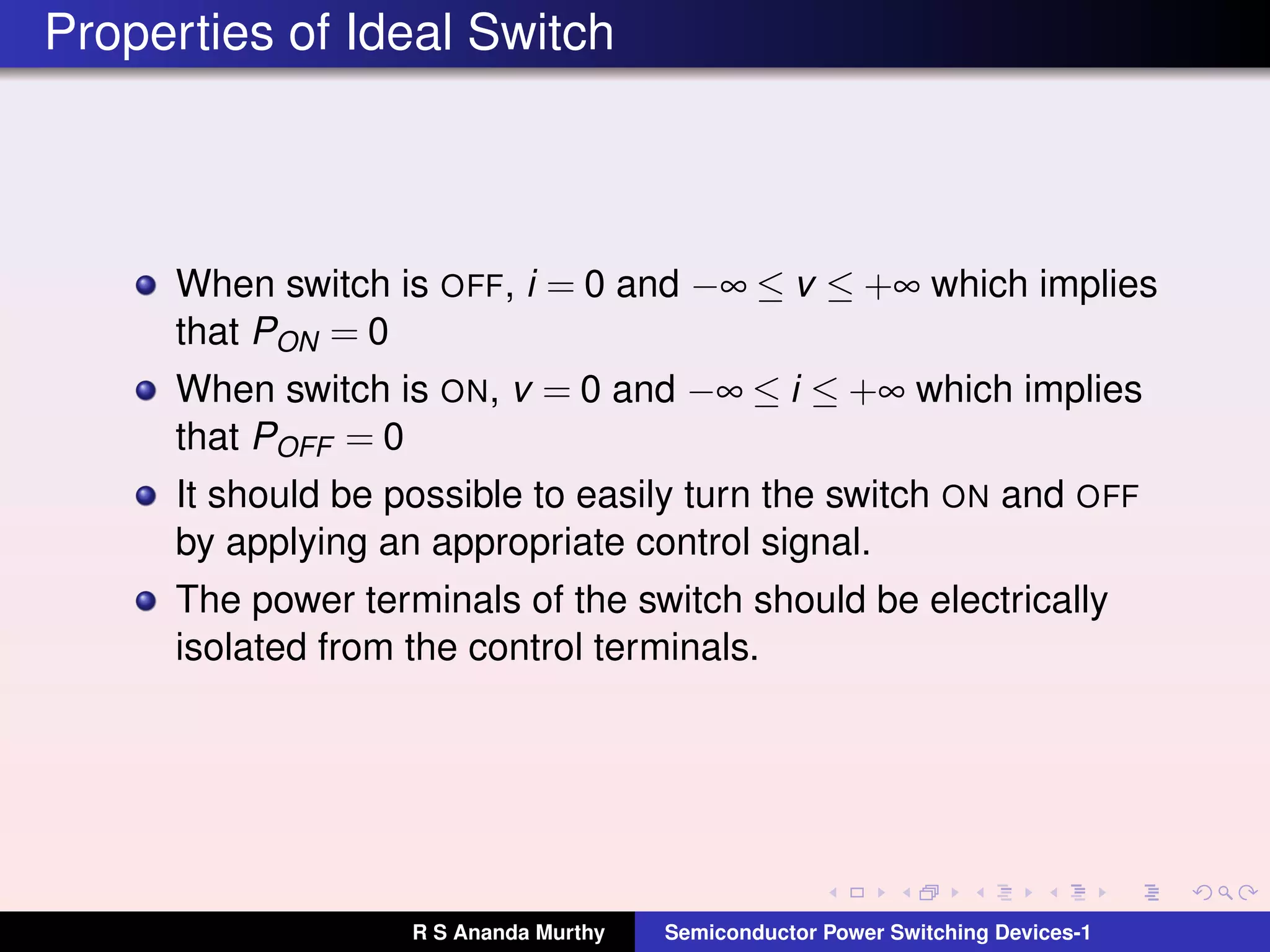 Lecture-4 : Semiconductor Power Switching Devices-1 | PDF