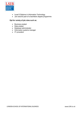 Level 4 Diploma in Information Technology (120 credits) | PDF