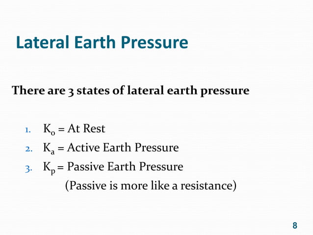 Lateral earth pressure of geotechnical engineering.pptx | Geology | Science