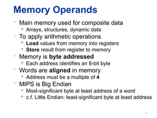 COMPUTER ARCHITECTURE MIPS INTRODUCTION ISA | PPT