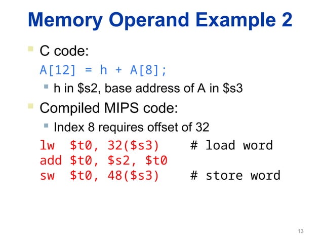 COMPUTER ARCHITECTURE MIPS INTRODUCTION ISA | PPT