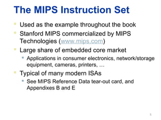 COMPUTER ARCHITECTURE MIPS INTRODUCTION ISA | PPT
