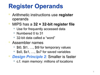 COMPUTER ARCHITECTURE MIPS INTRODUCTION ISA | PPT