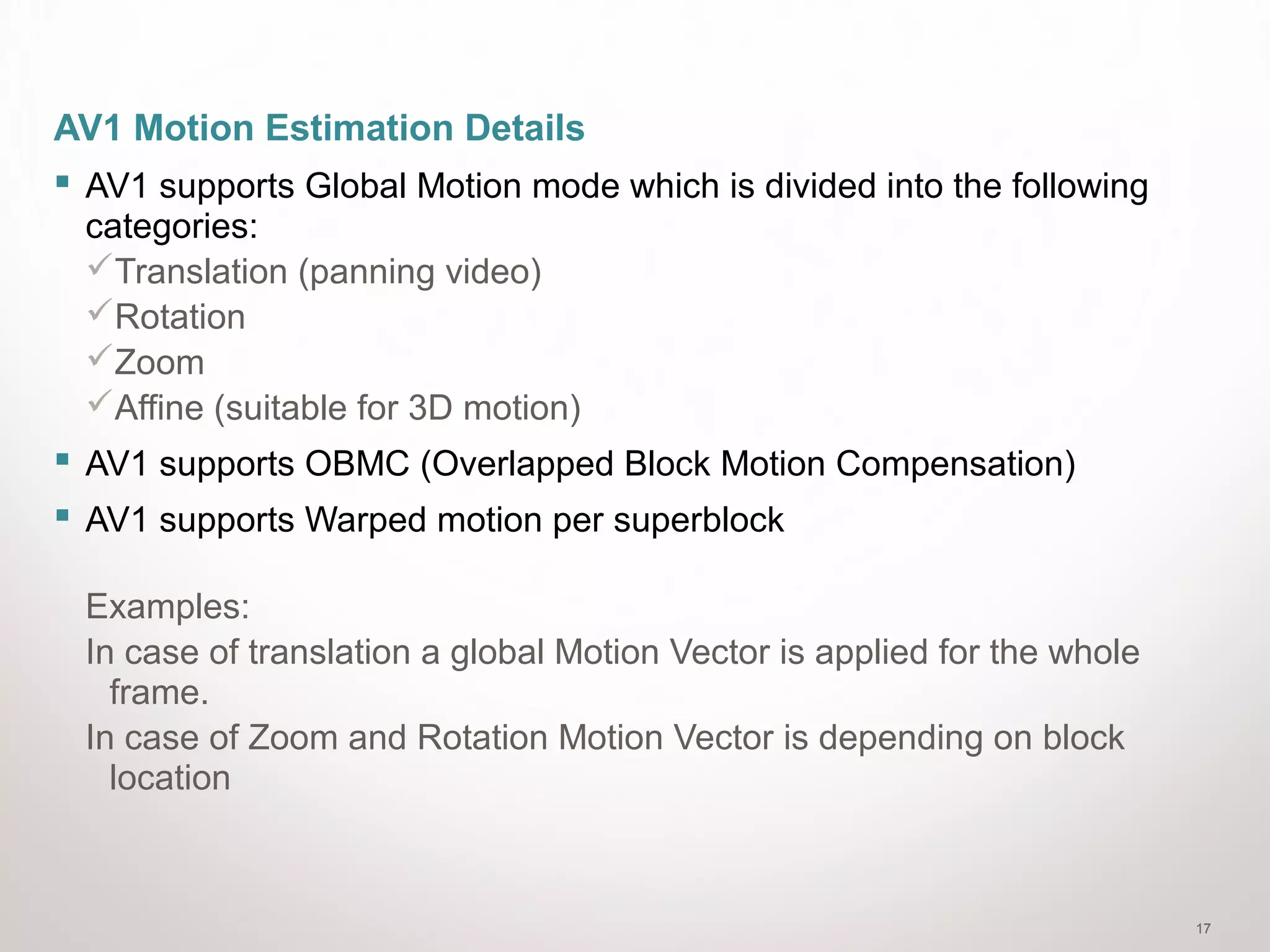 Motion estimation overview | PPT