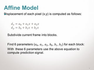 Motion estimation overview | PPT